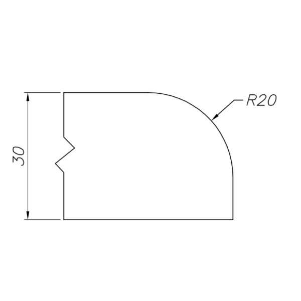Router Profile Wheel IW A30 r20 | Stonetools Ltd