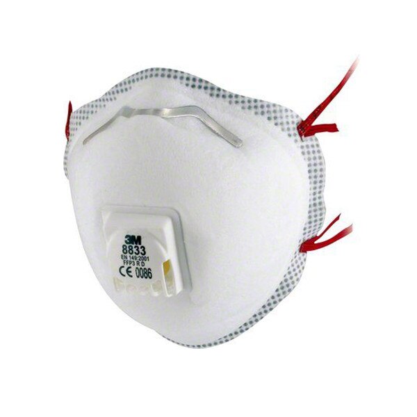 3M 8833 Disposable P3 Dust Mask | Stonetools Ltd